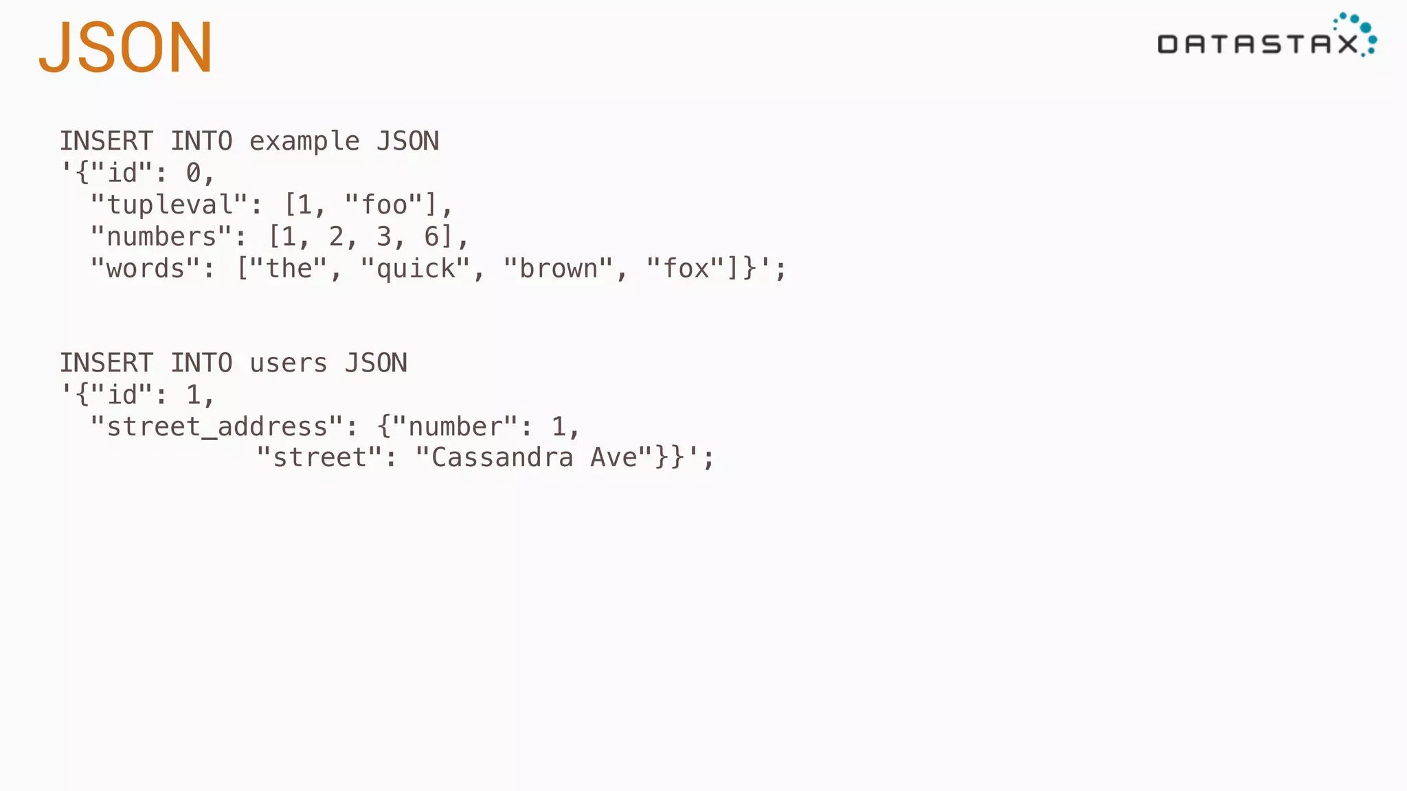 Cassandra 3.0 - JSON at scale - StampedeCon 2015 | PPT