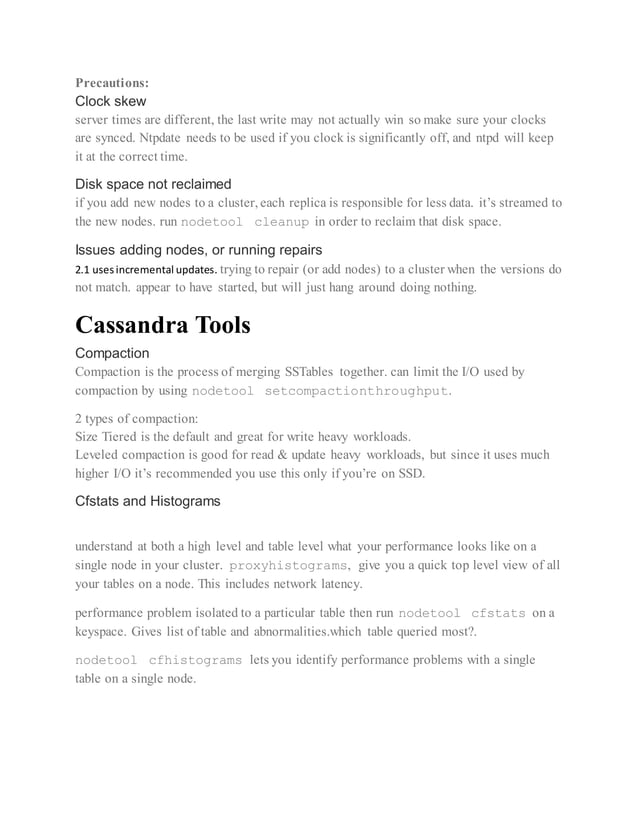 Cassandra admin | DOCX | Databases | Computer Software and Applications