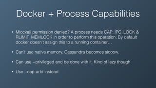Cassandra and Docker Lessons Learned | PPT
