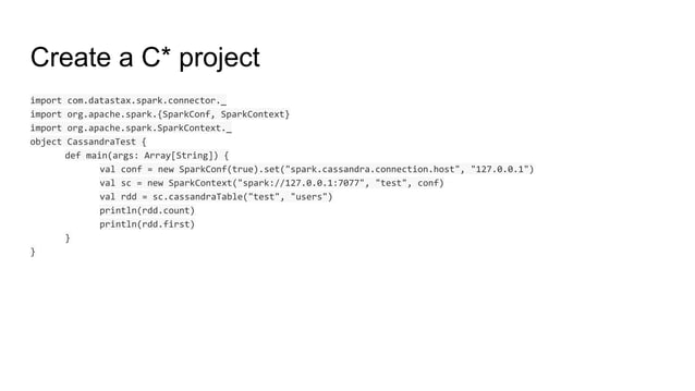 Apache Cassandra and Apche Spark | PPT