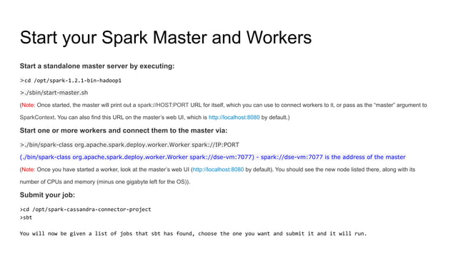 Apache Cassandra and Apche Spark | PPT