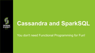 Cassandra and Spark SQL | PPT
