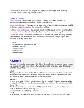 Cassandra architecture | DOCX | Databases | Computer Software and ...