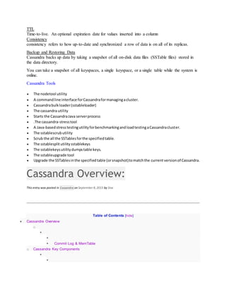 Cassandra architecture | DOCX | Databases | Computer Software and ...