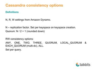 Apache Cassandra at TalkBits | PPT