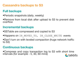 Apache Cassandra at TalkBits | PPT