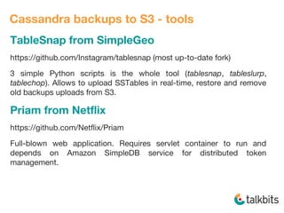 Apache Cassandra at TalkBits | PPT
