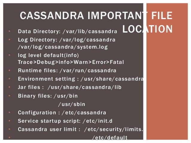 Cassandra configuration