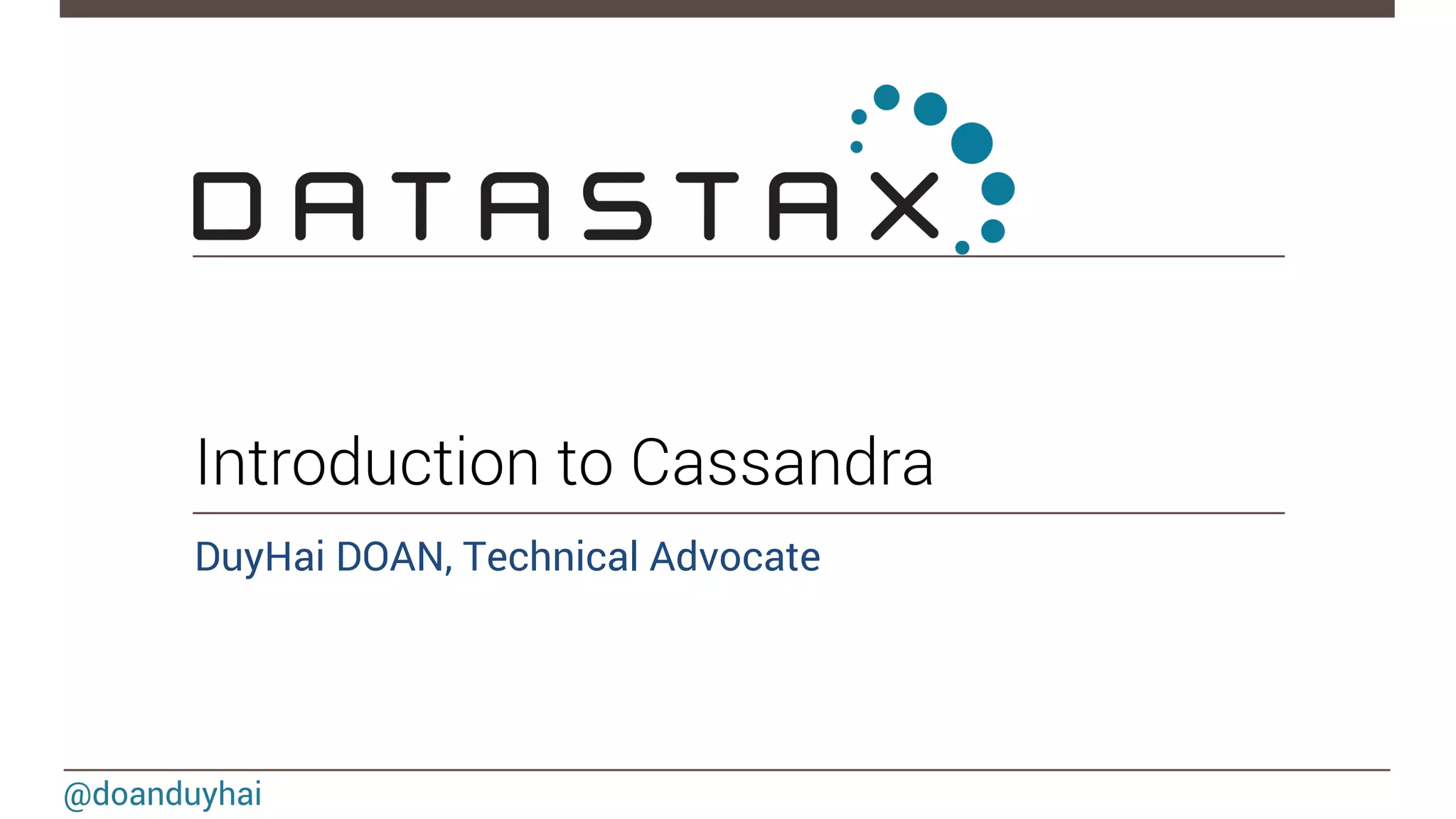 Introduction to Cassandra & Data model | PDF