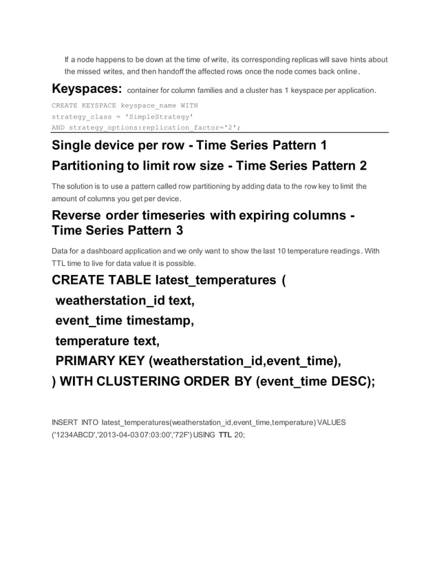 Cassandra no sql ecosystem | DOCX