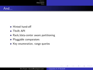 Cassandra In A Nutshell | PPT | Free Download