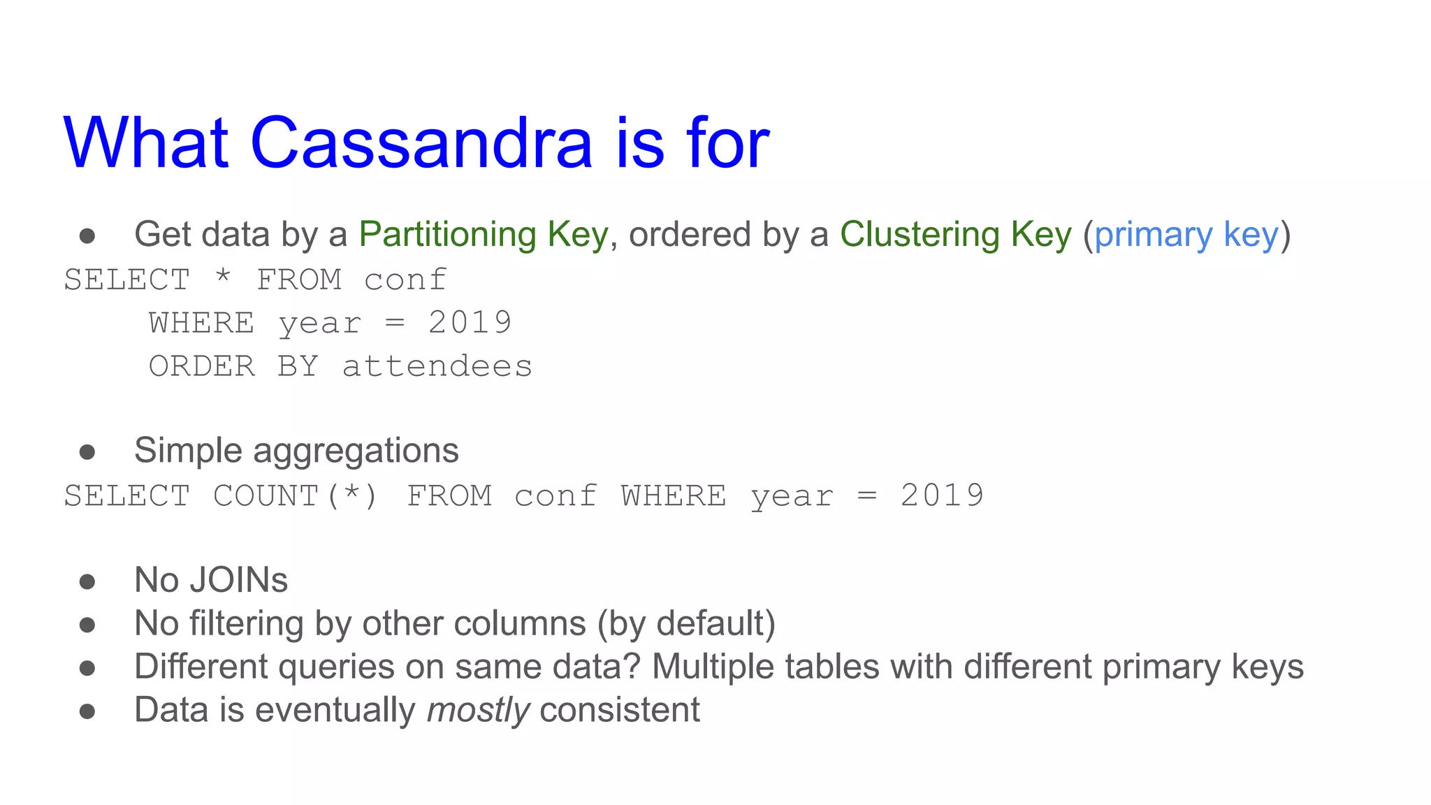 Cassandra sharding and consistency (lightning talk) | PDF