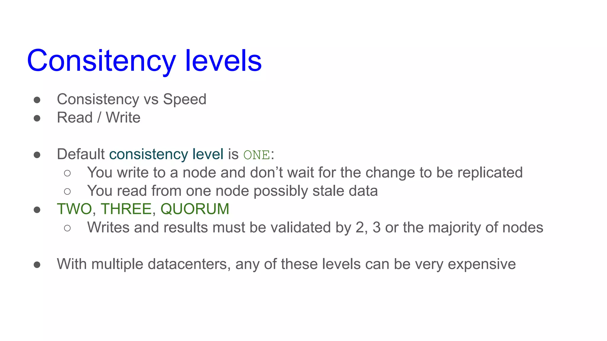 Cassandra sharding and consistency (lightning talk) | PDF