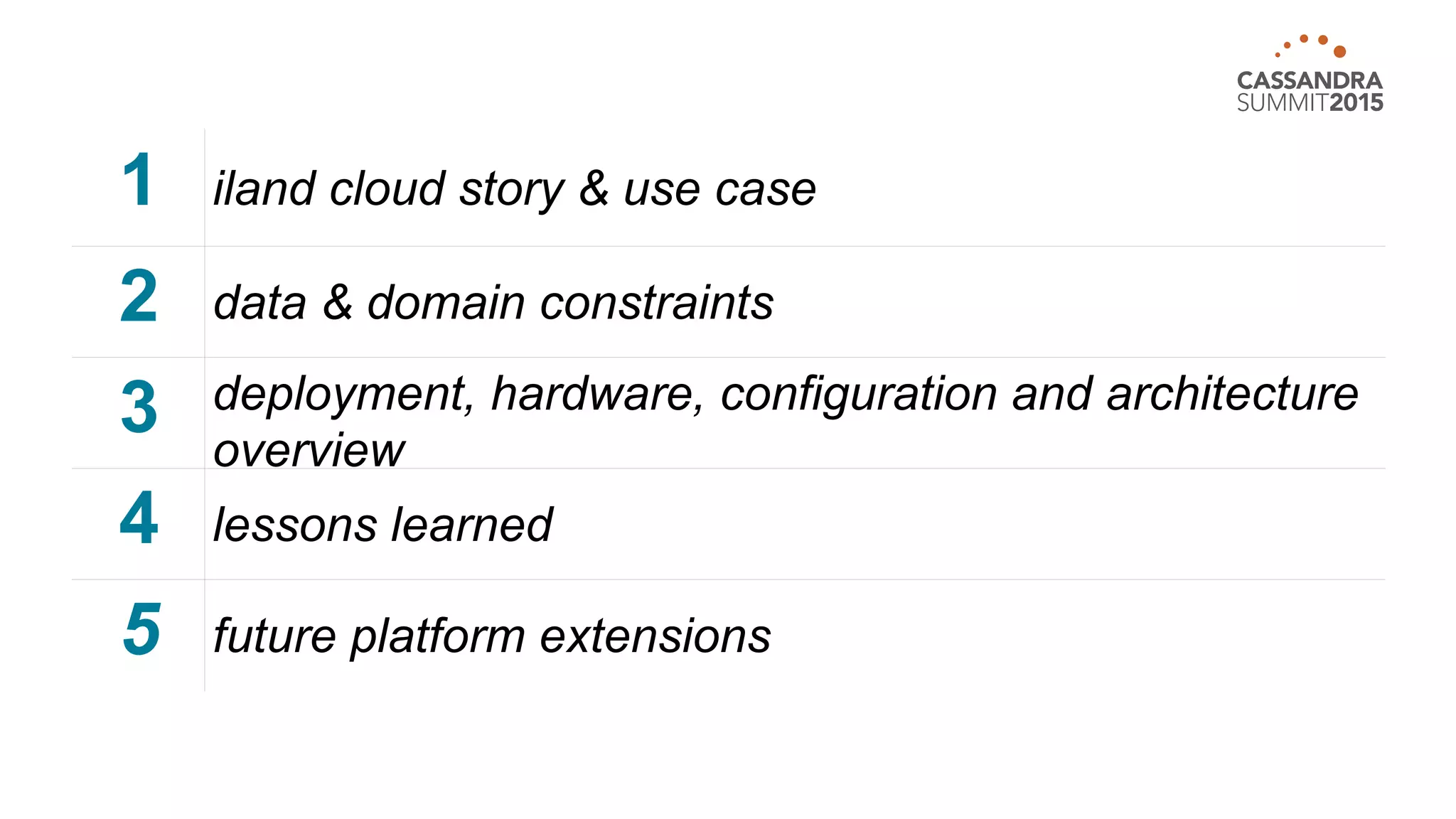 iland Internet Solutions: Leveraging Cassandra for real-time multi-datacenter public cloud ...