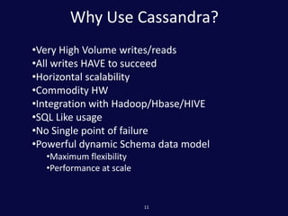 Cassandra tech talk | PPTX