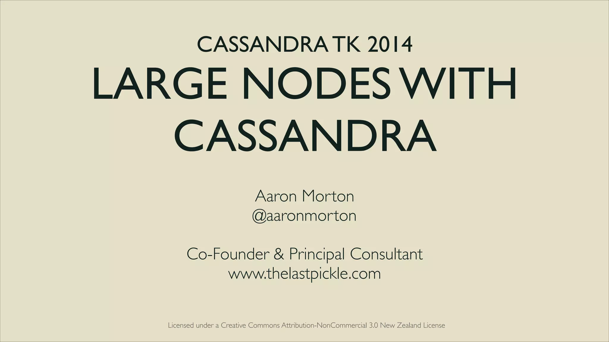 Cassandra TK 2014 - Large Nodes | PDF | Databases | Computer Software and Applications