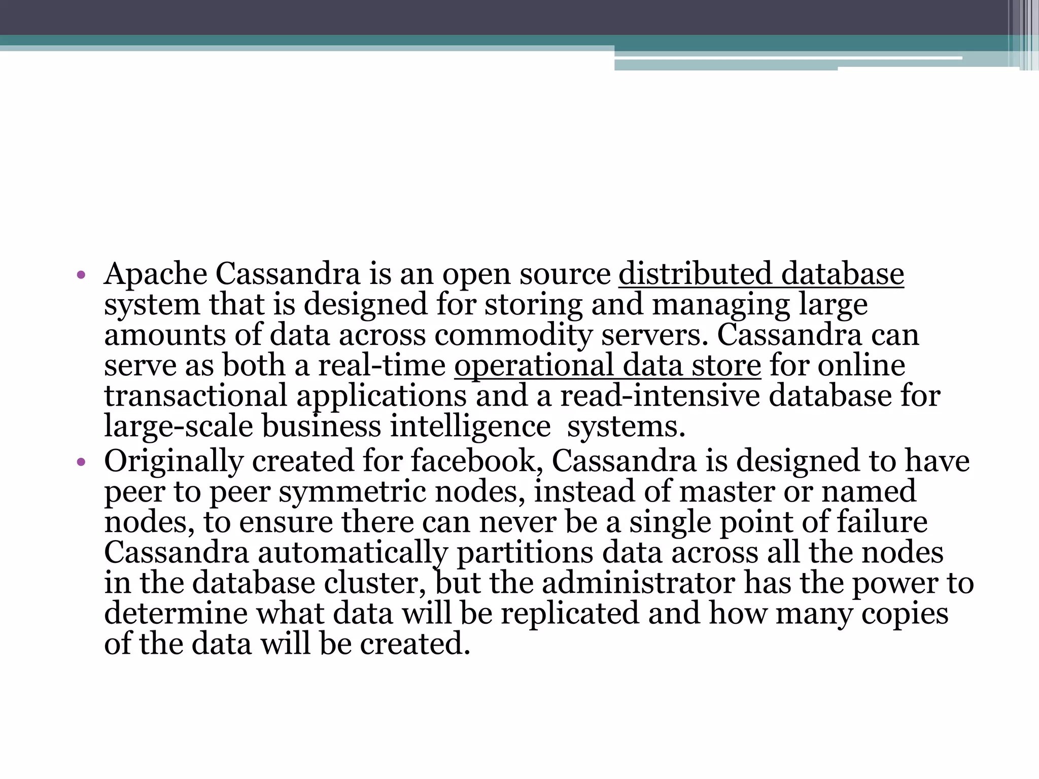 Cassandra tutorial | PPT