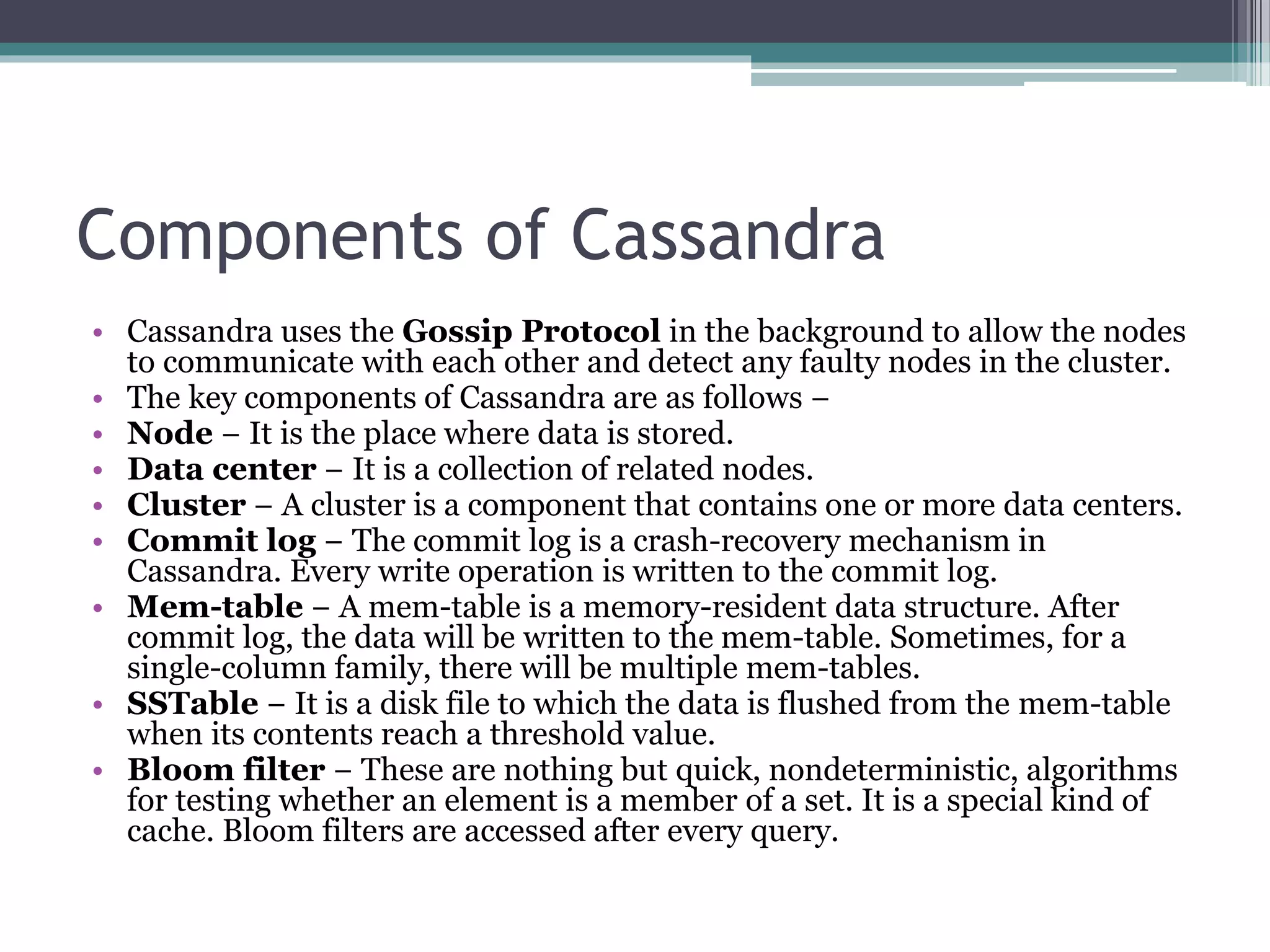 Cassandra tutorial | PPT