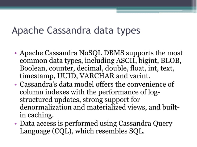 Cassandra tutorial | PPT
