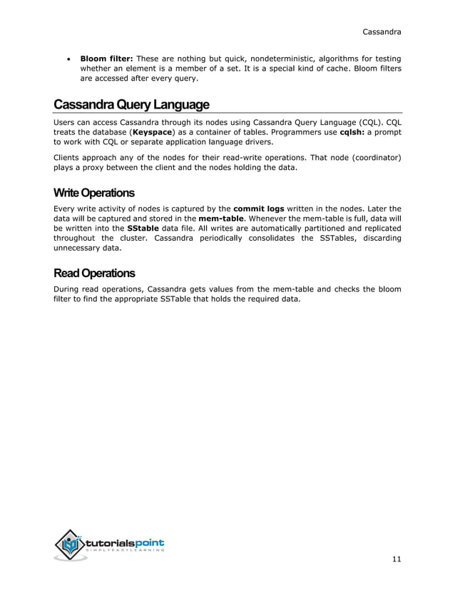 Cassandra tutorial | PDF
