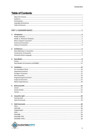 Cassandra tutorial | PDF