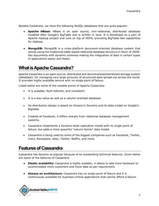 Cassandra tutorial | PDF