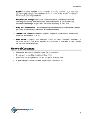 Cassandra tutorial | PDF
