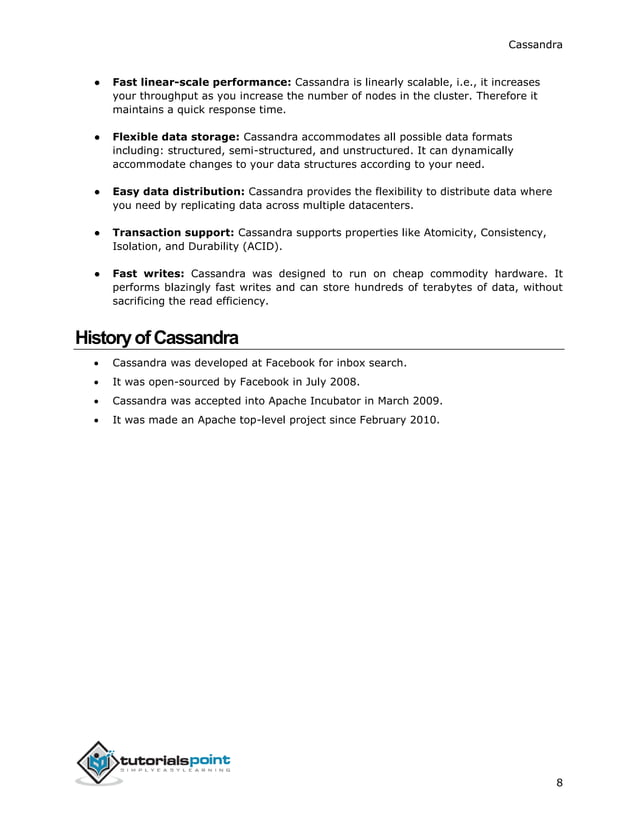 Cassandra tutorial | PDF