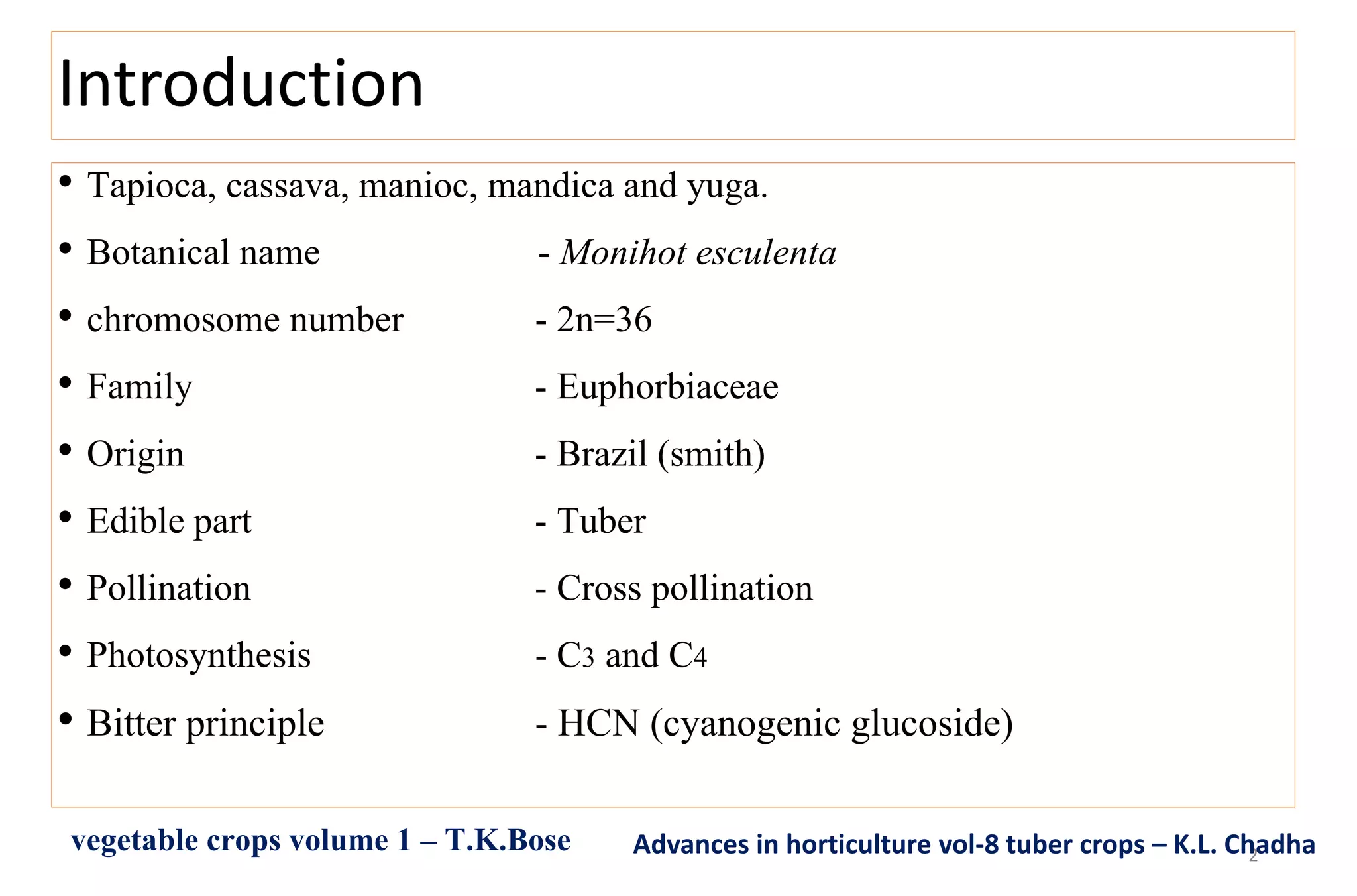 Cassava, tapioca production technology pest and disease, varieties ...