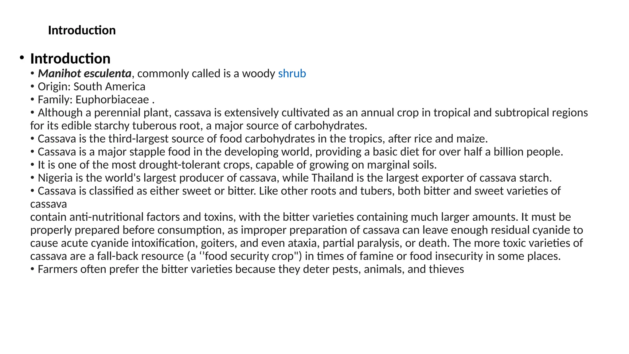 cassava.pptx for production of cassava in kenya | PPTX