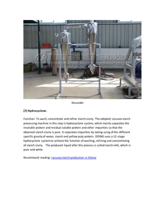 Cassava starch processing machine | DOCX
