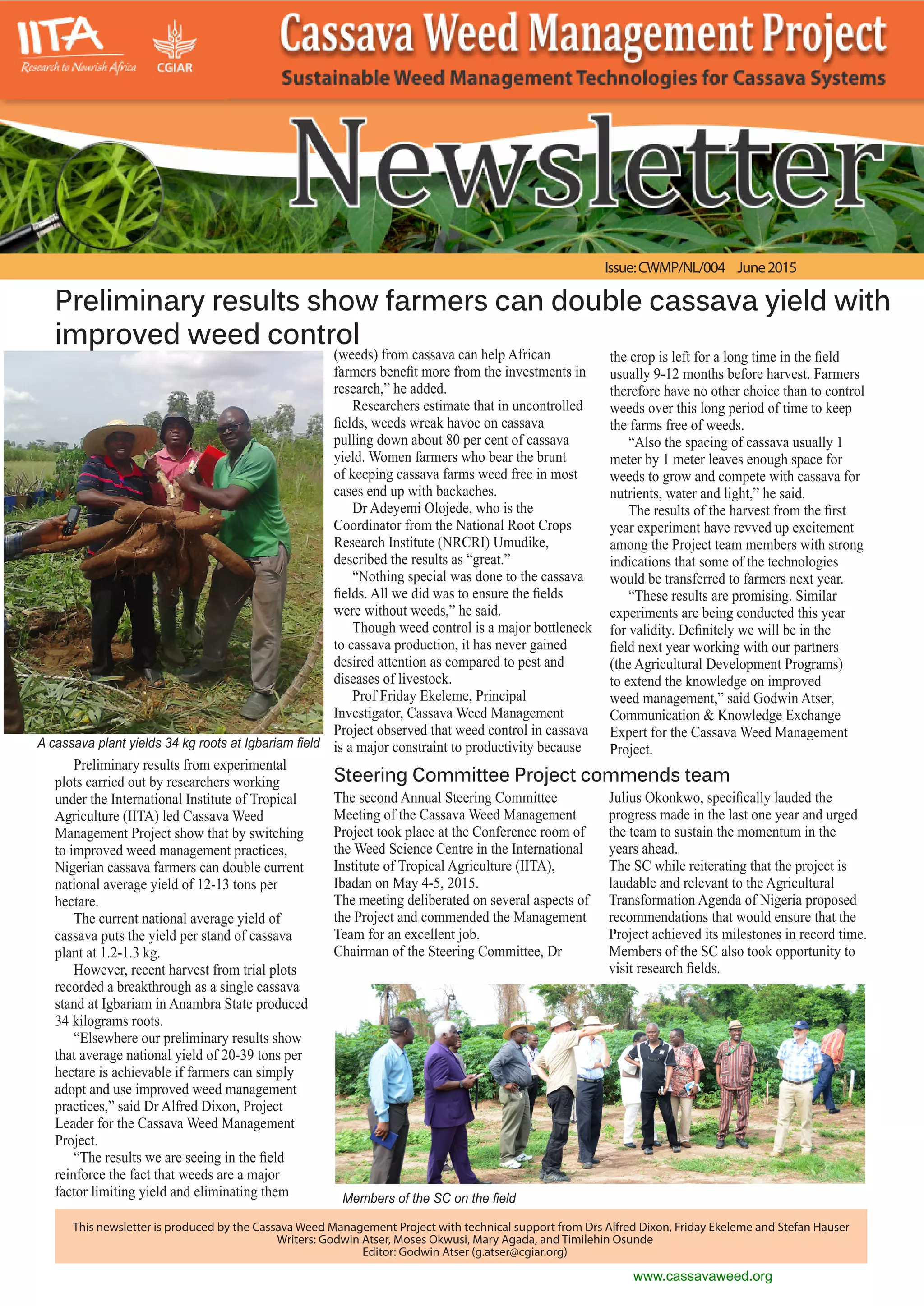Cassava Weed Management Project June Newsletter 004 | PDF