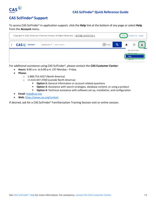 CAS SciFinder Discovery Platform Quick Reference Guide_2023(EN) | PDF