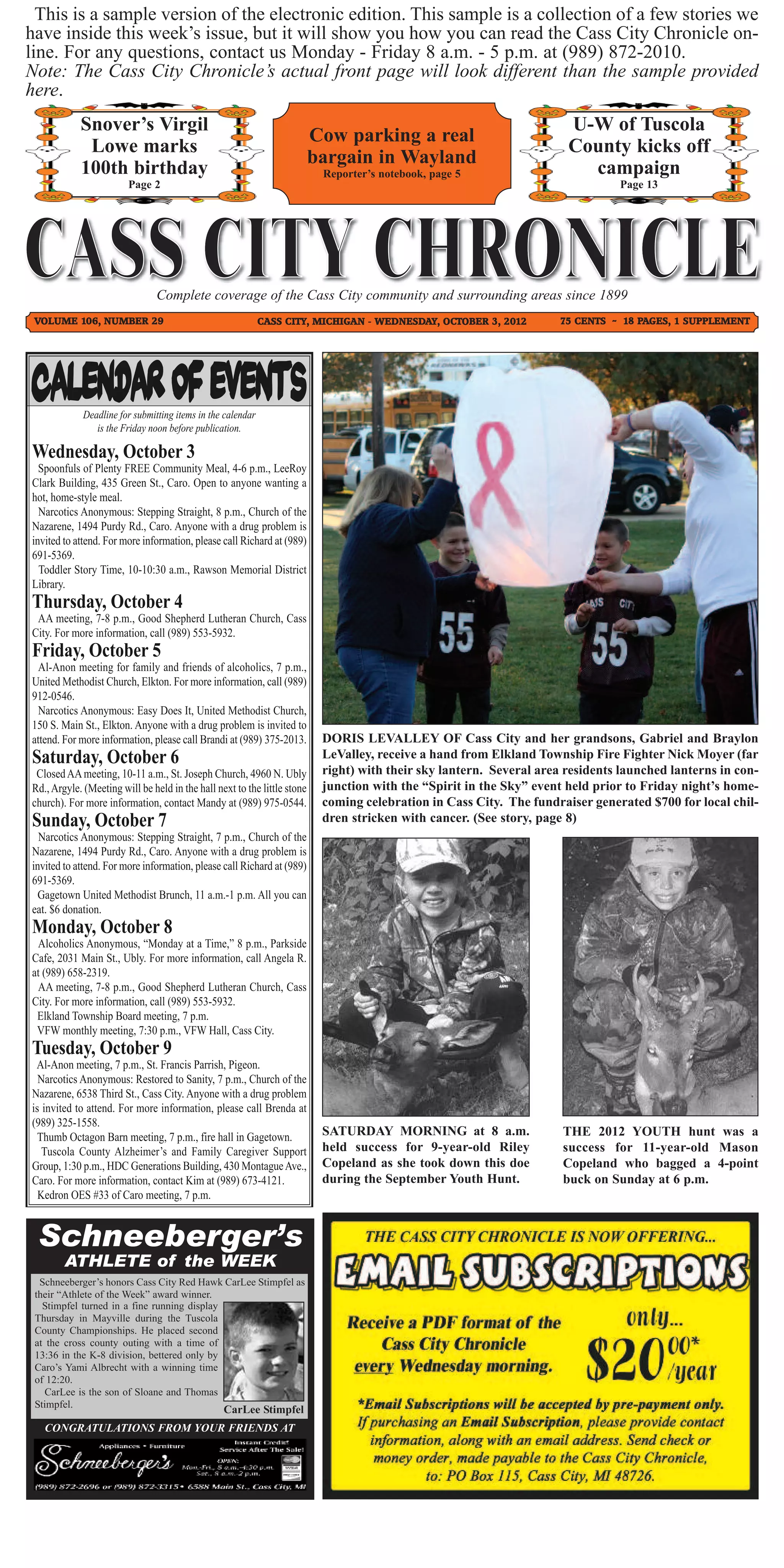 Cass City Chronicle News | PDF