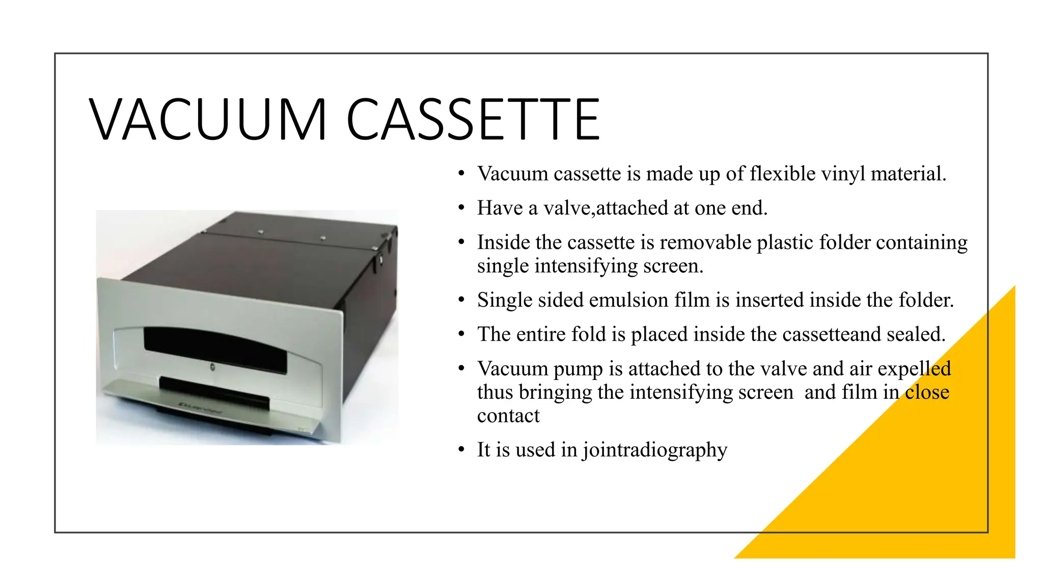 CASSETTE, TYPES OF CASSETTE AND INTENSIFYING SCREEN.pptx