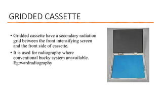 CASSETTE, TYPES OF CASSETTE AND INTENSIFYING SCREEN.pptx