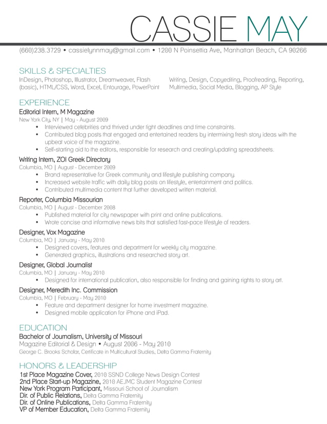 CASSIE MAY RESUME | PDF