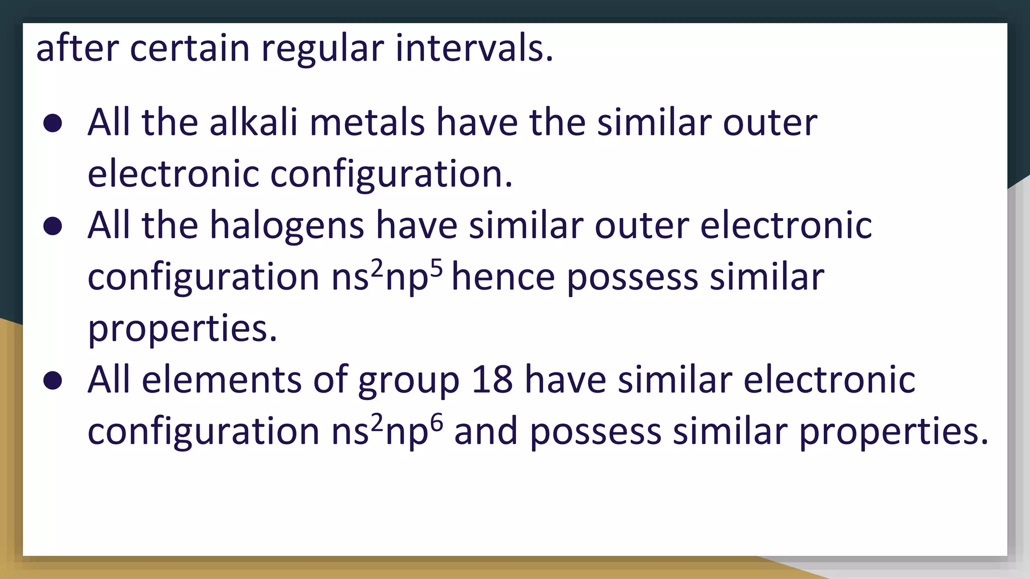 Class 11 chapter 3 Cassification of elements and periodicity in ...