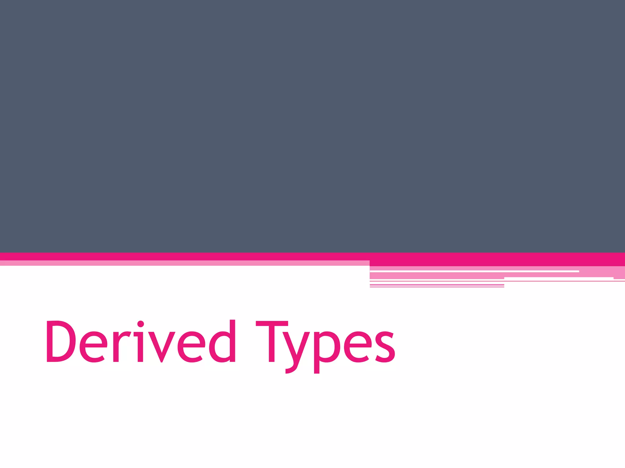 Data Types In C Programming Ppt