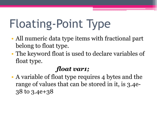 data types in C programming | PPTX
