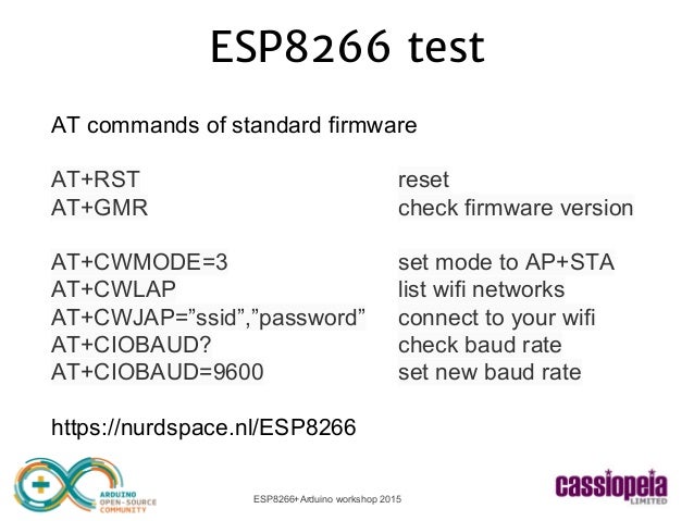 Cassiopeia Ltd Esp8266 Arduino Workshop