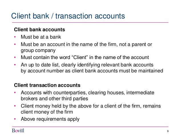 Illuminating client money rules - Bovill briefing on FCA CASS regulat…
