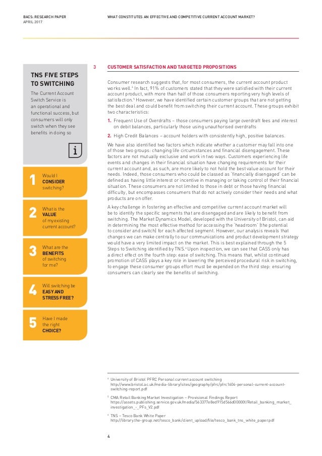 Current Account Switch Service: What constitutes an effective and com…
