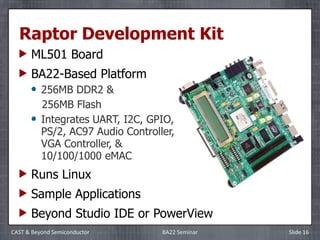 CAST BA22 32-bit Processor Design Seminar, 2/1/12 | PPT | Free Download