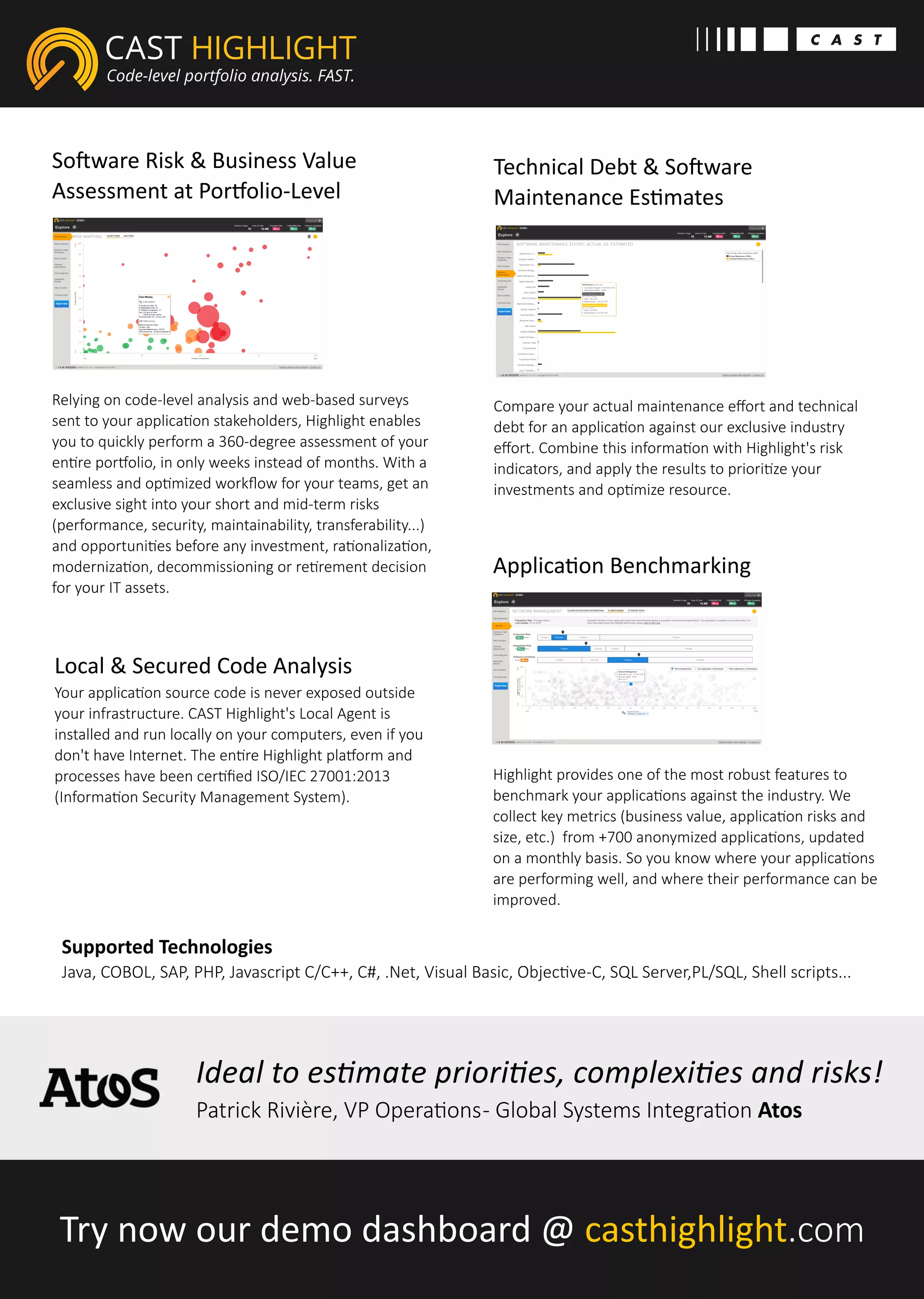 CAST Highlight: Code-level portfolio analysis. FAST. | PDF
