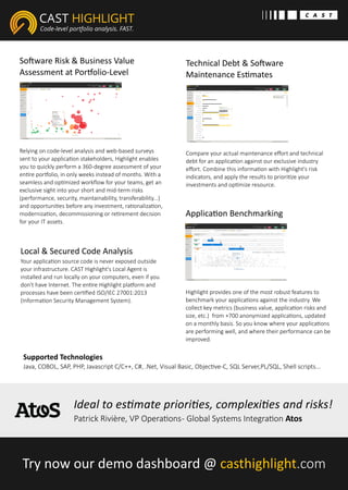 CAST Highlight: Code-level portfolio analysis. FAST. | PDF