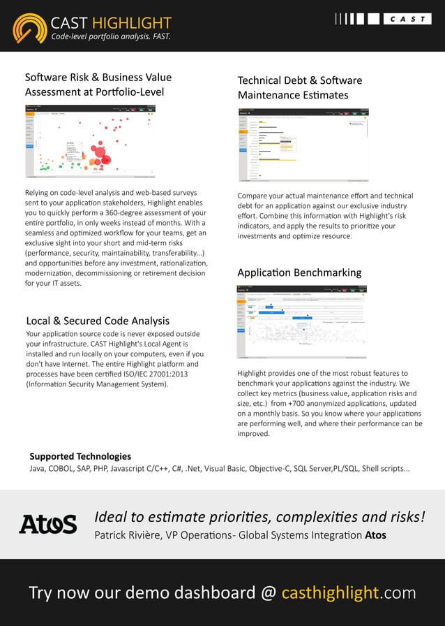 CAST Highlight: Code-level portfolio analysis. FAST. | PDF