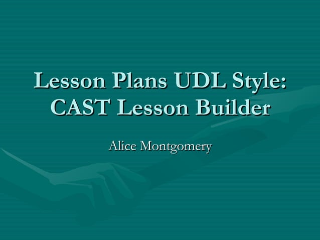 Cast Lesson Builder | PPT | Education