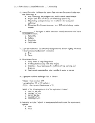 Cast 14 2 sample exam | PDF