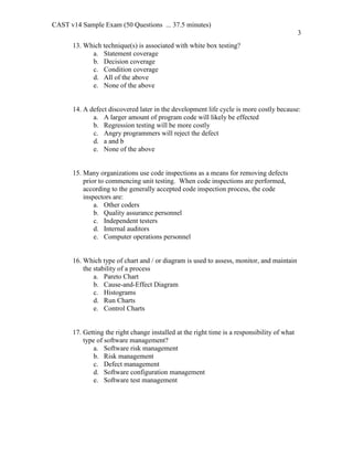 Cast 14 2 sample exam | PDF